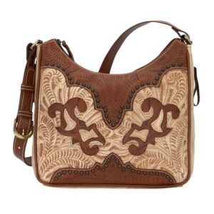 american west women's annie's secret collection concealed carry shoulder bag tan one size