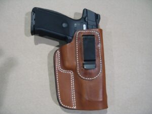 ruger sr9, sr40, sr45, 9e iwb leather in waistband concealed carry holster tan rh