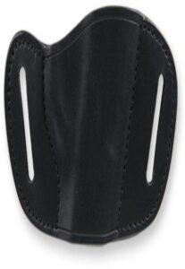 bulldog cases black molded leather belt slide holster (large)