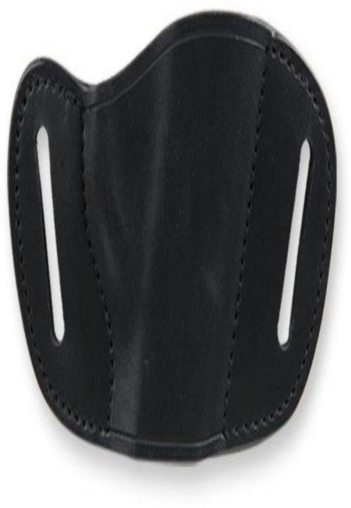 Bulldog Cases Black Molded Leather Belt Slide Holster (Large)