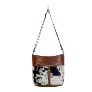 Myra Bag Snooze Leather & Cowhide Bag Upcycled Cowhide & Leather S-2846