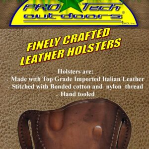 Brown Leather Belt Slide Gun Holster for Ruger P94, P95, SR9, 22/45