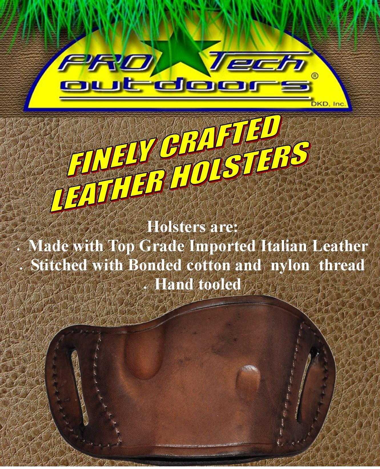 Brown Leather Belt Slide Gun Holster for Ruger P94, P95, SR9, 22/45