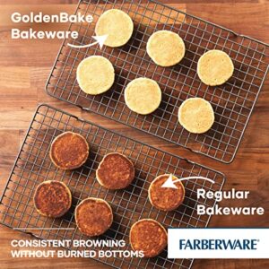 Farberware Insulated Bakeware Nonstick Cookie Baking Sheet, 14" x 16", Light Gray