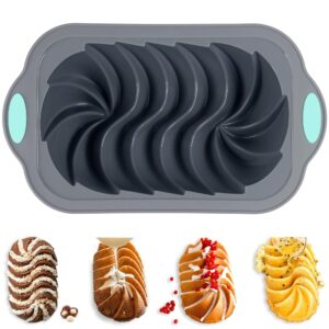 chicrinum silicone bread loaf pan, non-stick food grade silicone baking mold, meatloaf pan with metal reinforced frame more strength