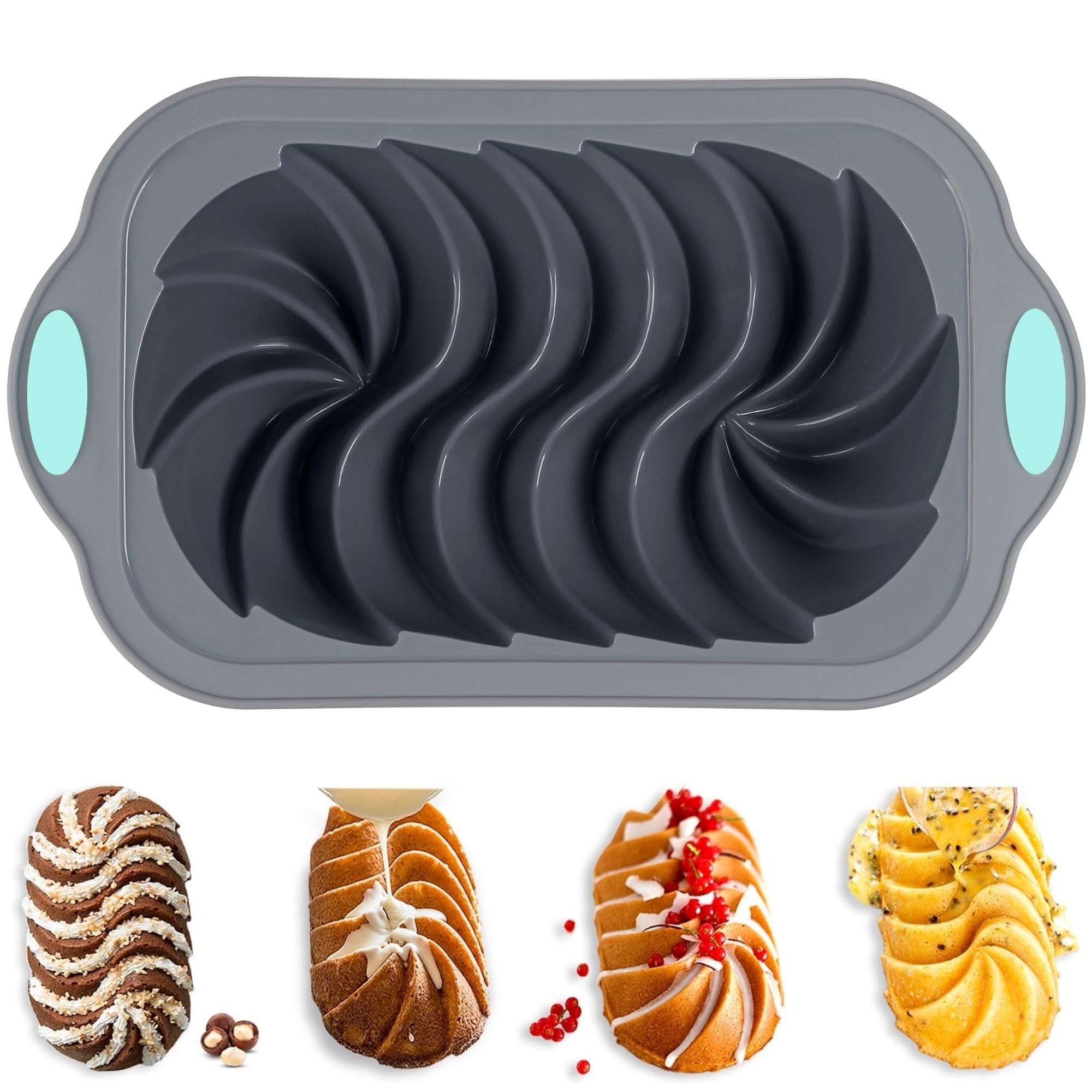 Chicrinum Silicone Bread Loaf Pan, Non-Stick Food Grade Silicone Baking Mold, Meatloaf Pan with Metal Reinforced Frame More Strength