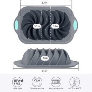 Chicrinum Silicone Bread Loaf Pan, Non-Stick Food Grade Silicone Baking Mold, Meatloaf Pan with Metal Reinforced Frame More Strength