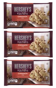 hershey cinnamon baking chips - 10 oz bags - pack of 3 - great for baking and snacking on - perfect to give a bag and use a bag for yourself - use anytime and especially during the holidays