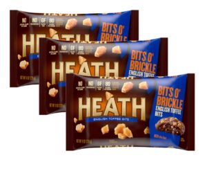 heath bits o' brickle gluten-free rich english toffee bits for baking, toppings - 3 pck (24 oz)