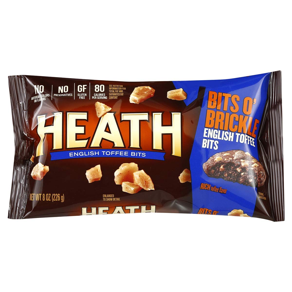 Heath Bits O' Brickle Gluten-Free Rich English Toffee Bits for Baking, Toppings - 3 Pck (24 oz)