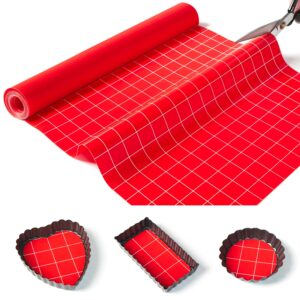 silicone baking mat roll 16in*5ft free cutting, non-slip pastry mat, non-stick reusable air fryer liner, oven liners, counter mat, freeze dryer mat, easily cut to size fit all ovens pans tins dishes