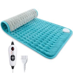 heating pad - electric heating pad for back pain relief, fast-heating super soft fabric heating pad for cramps, 6 heating settings, auto shut off, machine washable, gitfs for mother's day 12x24''