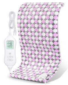 nowwish heating pad for back pain & cramps relief, moist heat & auto shut off, machine washable, gifts for women, mom, wife,12 "x 24", purple