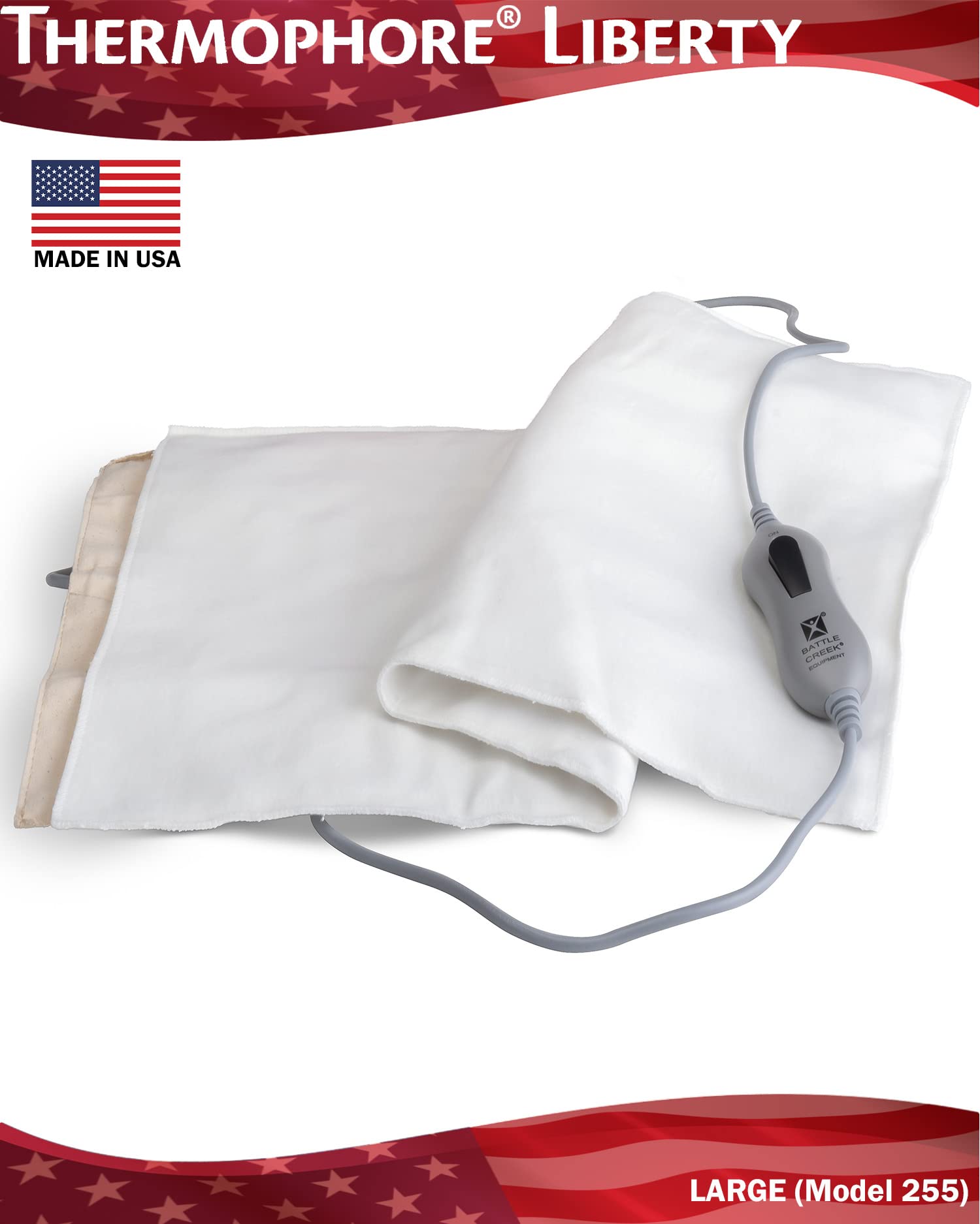 Assembled in The USA- Thermophore Liberty Plus - Moist Heating pad for Arthritis, Back, Neck, Shoulder Pain and Cramps Relief - Electric with auto Shut Off, Large 14" x 27"