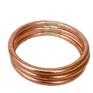 EMME Bangles EVERYDAY RAIN OR SHINE BRACELETS THAI - 3 Piece Set (Rose Gold, Medium)