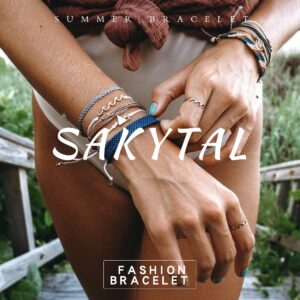 Sakytal Boho Gold Bangles Bracelets Layered Stackable Bracelet Set Hexagram Bracelet for Women