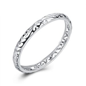 kacon sterling silver bangle bracelet, fashion simple open bangles cuff bracelets for women