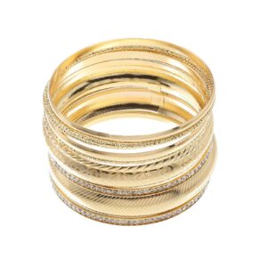 Gold Bangles for Women Chunky Gold Bracelet Cuff Bracelet Gold Bracelet Stack Arm Cuff Bracelet Chain Bracelet Statement Bracelet Jewelry Gifts for Girls Trending Bracelets for Women 2024