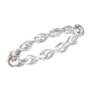 ross-simons italian sterling silver twisted bangle bracelet. 7 inches