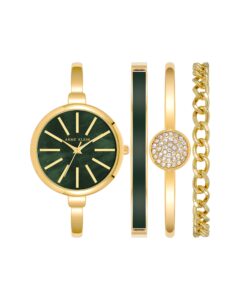 anne klein women's bangle watch and bracelet set