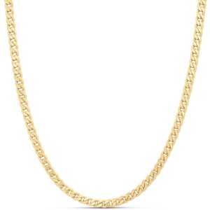 amazon essentials 14k gold plated curb chain 20", yellow gold