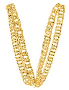 forum novelties boys forum novelties 80's big links neck chain costume accessory, gold, one size us