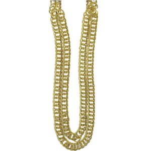 amscan large gold chain necklace - 39", 1 pc - premium gold-plated look & lightweight plastic - bold & dazzling - perfect statement piece for every occasion