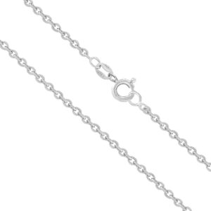 honolulu jewelry company 925 sterling silver 1.5mm cable chain necklace for women tarnish resistant - made in italy (24 inches)