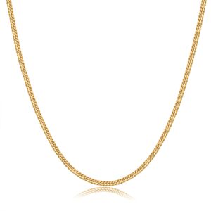 gliveor gold chain for men women, 18k gold over cuban link chain for men 22 inch gold chain for men 3.5mm diamond cut gold chain necklace for men gold chains