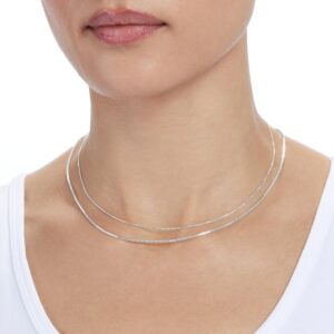 Amazon Essentials Sterling Silver 1.2mm Box Chain 18", Sterling Silver (previously Amazon Collection)