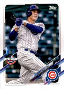 2021 topps opening day #220 anthony rizzo chicago cubs mlb baseball card nm-mt