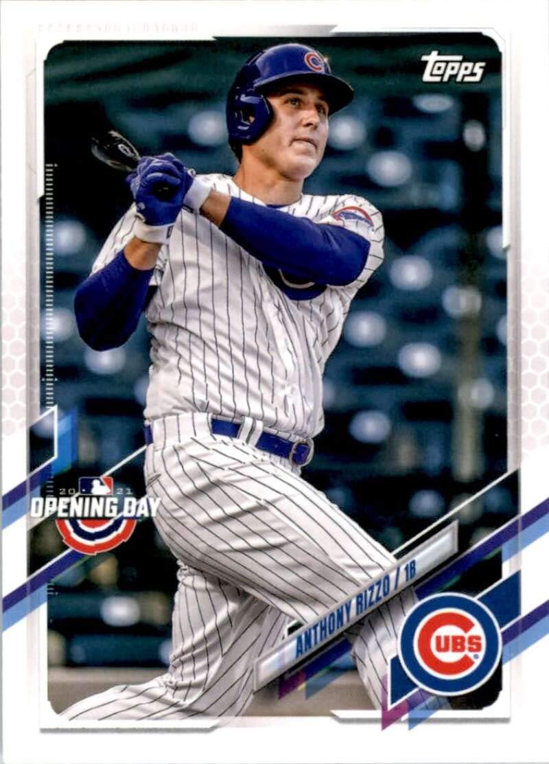 2021 Topps Opening Day #220 Anthony Rizzo Chicago Cubs MLB Baseball Card NM-MT