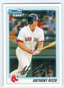 anthony rizzo baseball card (red sox chicago cubs all star) 2010 topps bowman #bp101 rookie card