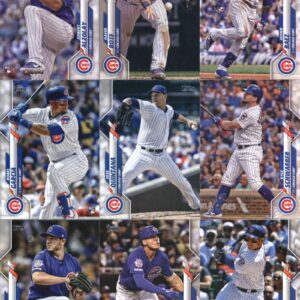 2020 Topps Series 1 Chicago Cubs Team Set of 15 Cards: Kyle Hendricks(#26), Albert Almora(#37), Anthony Rizzo(#51), Nico Hoerner(#70), Danny Hultzen(#103), Kyle Schwarber(#119), Jose Quintana(#139), Craig Kimbrel(#177), Robel Garcia(#283), Javier Baez(#30