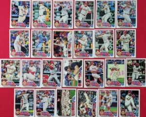 philadelphia phillies 2023 topps complete mint hand collated 25 card team set with 4 rookie and 2 future stars cards plus bryce harper, rhys hoskins and others