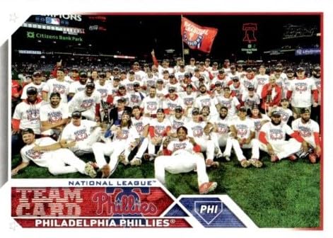 Philadelphia Phillies 2023 Topps Complete Mint Hand Collated 25 Card Team Set with 4 Rookie and 2 Future Stars Cards Plus Bryce Harper, Rhys Hoskins and Others