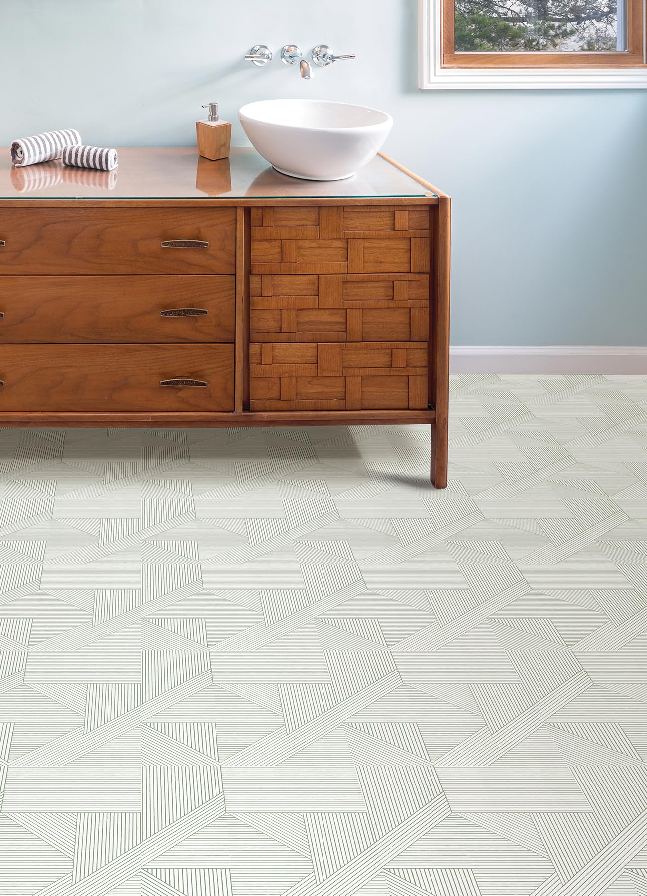 FloorPops 12-in by 12-in Neutral Frey Peel & Stick Floor Tiles