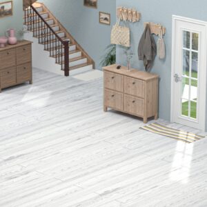 Oxdigi Peel and Stick Vinyl Flooring Roll 23"x 118"/19 Sq.Ft, Thicken Self Adhesive Vinyl Floor Tiles Wood Plank Flooring Waterproof Wear-resistant for any Room, Easy DIY Floor Coverings, White-Washed