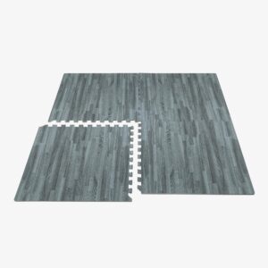 Forest Floor 3/8 Inch Thick Printed Foam Tiles, Premium Wood Grain Interlocking Foam Floor Mats, Anti-Fatigue Flooring, 24 in x 24 in