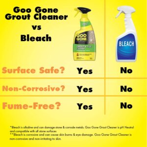 Goo Gone Grout & Tile Cleaner - 28 Ounce - Removes Tough Stains Dirt Caused By Mold Mildew Soap Scum and Hard Water Staining - Safe on Tile Ceramic Porcelain