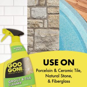 Goo Gone Grout & Tile Cleaner - 28 Ounce - Removes Tough Stains Dirt Caused By Mold Mildew Soap Scum and Hard Water Staining - Safe on Tile Ceramic Porcelain