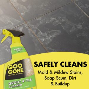 Goo Gone Grout & Tile Cleaner - 28 Ounce - Removes Tough Stains Dirt Caused By Mold Mildew Soap Scum and Hard Water Staining - Safe on Tile Ceramic Porcelain