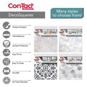 Con-Tact Brand FloorAdorn Vinyl Floor Appliques Self-Adhesive, Decorative and Removable Tiles, 12'' x 12'', Brick, 6 Count