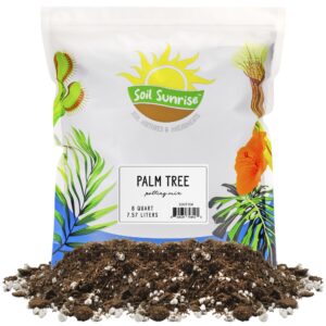 palm tree potting soil (8 quarts), all purpose mix for growing indoor palm plants