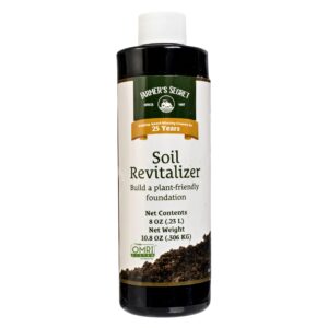 farmer’s secret soil revitalizer (8oz) - organic (omri listed) soil microbe booster - liquid compost soil amendment - great for spring application - activated humic acid