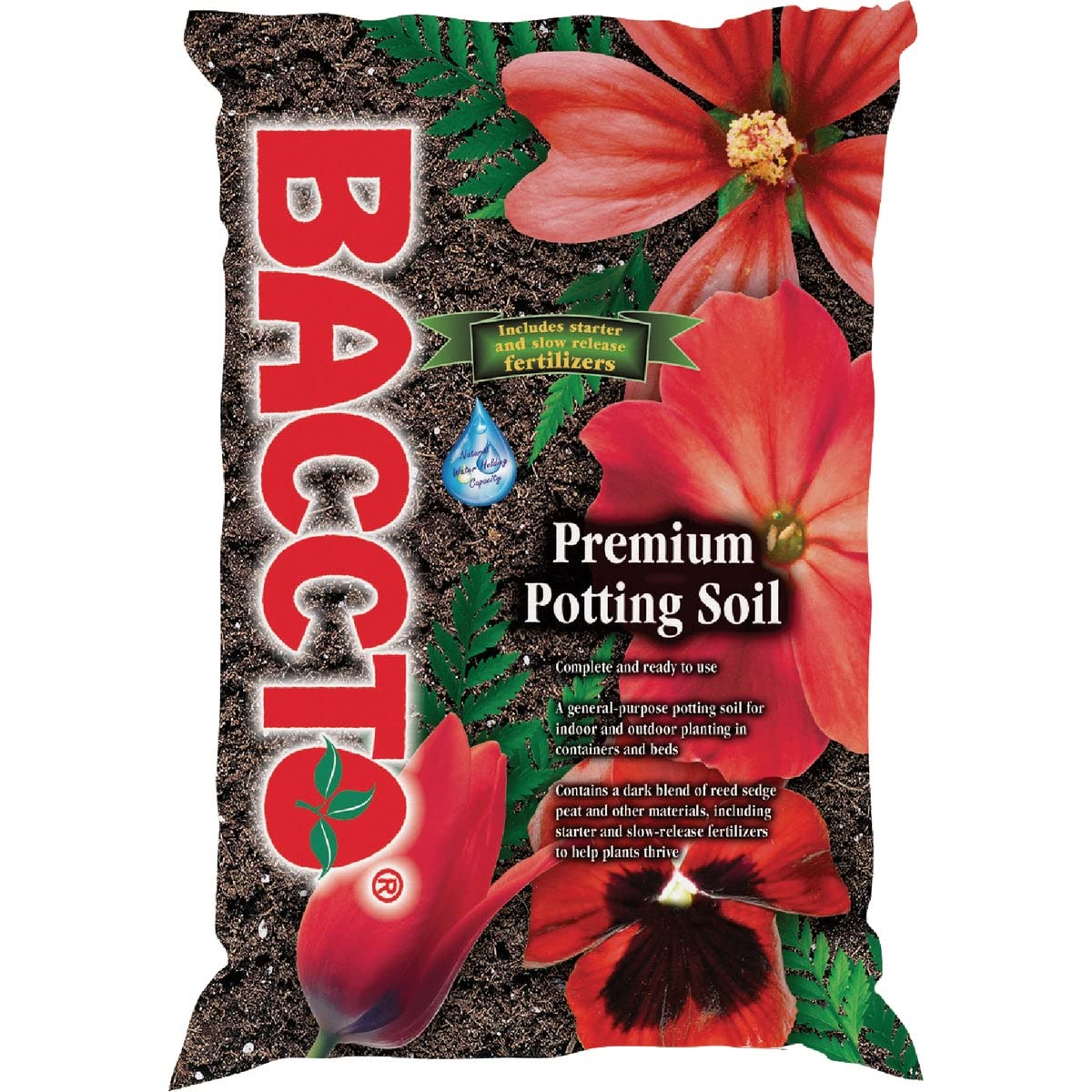 Michigan Peat 1225 Baccto Premium Potting Soil, 25-Pound