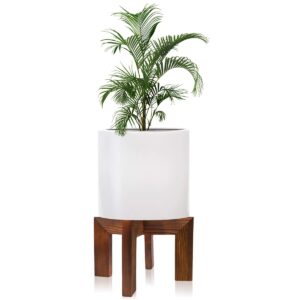 hismocal wood plant stand indoor/outdoor for plants, large size planter stand holder,sturdy and stable flower pot stand,fits most size flower pots in room(1 pack)