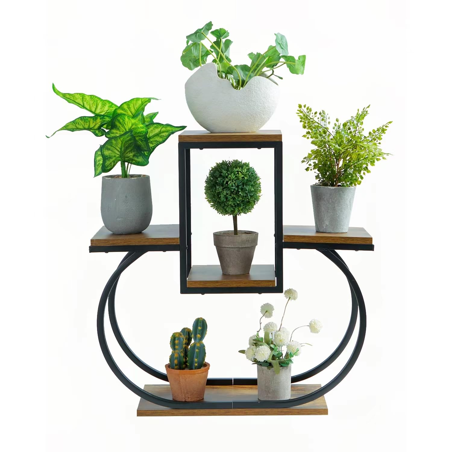 CHPHI Plant Stand Indoor Creative Heart Shape Plant Stand Indoor, Outdoor Wood Plant Stands for Multiple Plants, Tiered Plant Shelf Table Plant Pot Stand for Living Room……