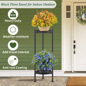 Lilybud--lily Plant Stand Indoor Outdoor, 2 Tier Heavy Duty Plant Stand, 30'' Tall Plant Stand Outdoor, Metal Plant Stands for Indoor Plants, Balcony, Living Room