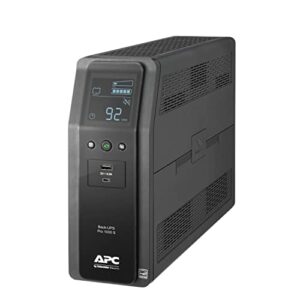 APC UPS 1000VA Sine Wave UPS Battery Backup and Surge Protector, BR1000MS Backup Battery Power Supply with AVR, (2) USB Charger Ports